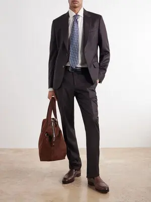 Paul Smith Straight-leg Wool And Cashmere-blend Flannel Trousers