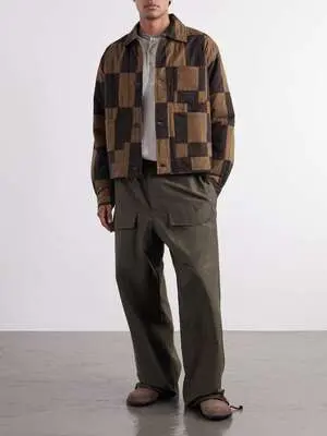 KARDO Bodhi Embroidered Checked Cotton Blouson Jacket