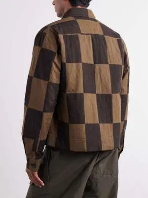 KARDO Bodhi Embroidered Checked Cotton Blouson Jacket