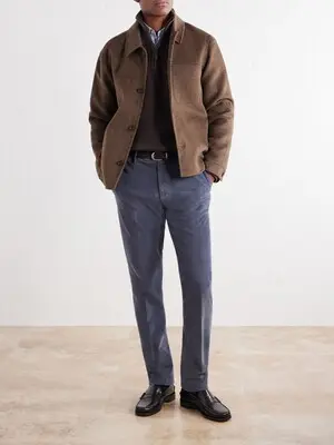 SLOWEAR Incotex Tapered Cotton-blend Corduroy Trousers