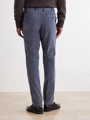 SLOWEAR Incotex Tapered Cotton-blend Corduroy Trousers