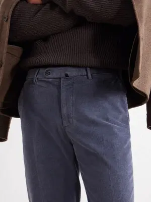 SLOWEAR Incotex Tapered Cotton-blend Corduroy Trousers