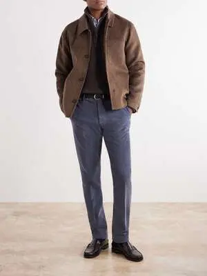 SLOWEAR Incotex Tapered Cotton-blend Corduroy Trousers