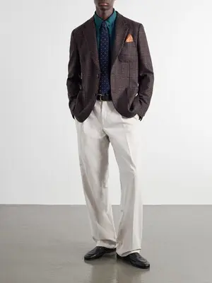 Paul Smith Prince Of Wales Checked Wool-blend Blazer