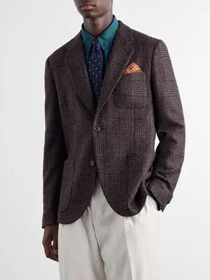 Paul Smith Prince Of Wales Checked Wool-blend Blazer