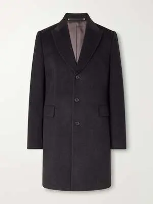 Paul Smith Wool And Cashmere-blend Coat - Navy
