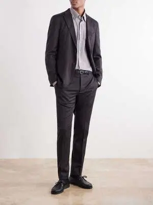 SLOWEAR Glanshirt Button-down Collar Houndstooth Cotton Shirt