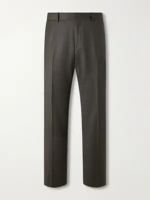 Paul Smith Straight-leg Wool And Cashmere-blend Fresco Suit Trousers - Brown