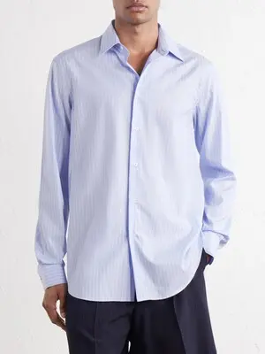 Paul Smith Striped Cotton-poplin Shirt