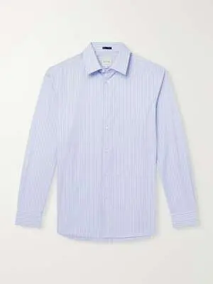 Paul Smith Striped Cotton-poplin Shirt - Light Blue