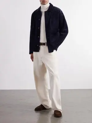 Nn07 Morgan 50004 Organic Cotton-corduroy Chore Jacket - Blue