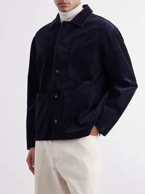 Nn07 Morgan 50004 Organic Cotton-corduroy Chore Jacket - Blue