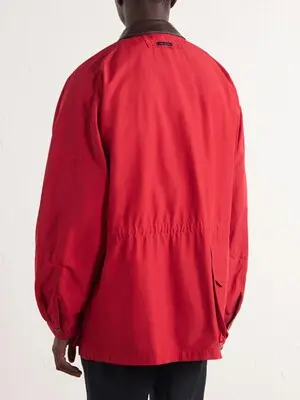 Aimé Leon Dore Leather-trimmed Cotton-blend Jacket