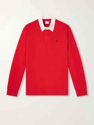 Aimé Leon Dore Logo-embroidered Cotton-jersey Polo Shirt - Red