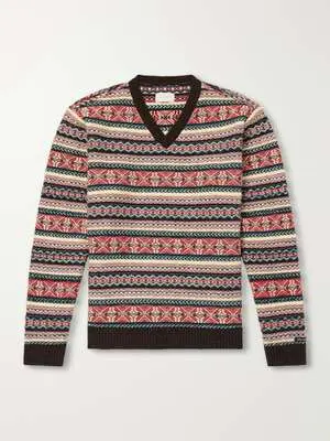 Aimé Leon Dore Fair Isle Wool-blend Sweater - Multi