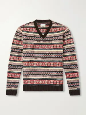 Aimé Leon Dore Fair Isle Wool-blend Sweater - Multi