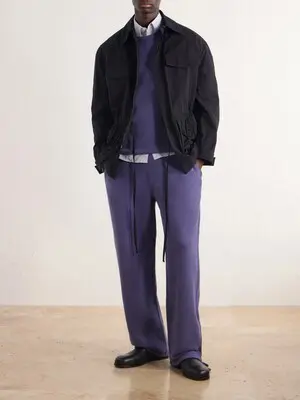 Aimé Leon Dore Marina Straight-leg Cotton-jersey Sweatpants
