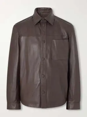 SLOWEAR Montedoro Leather Jacket - Brown