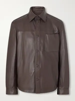 SLOWEAR Montedoro Leather Jacket - Brown