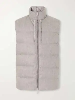 SLOWEAR Montedoro Quilted Wool-blend Down Gilet - Beige