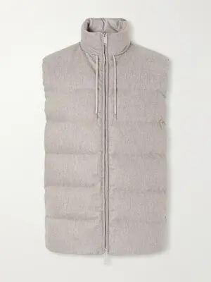 SLOWEAR Montedoro Quilted Wool-blend Down Gilet - Neutrals