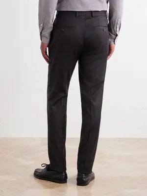 SLOWEAR Incotex Tapered Wool-blend Flannel Trousers