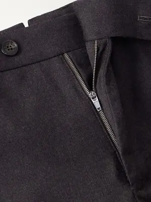 SLOWEAR Incotex Tapered Wool-blend Flannel Trousers