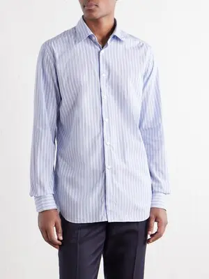 SLOWEAR Glanshirt Striped Cotton-poplin Shirt