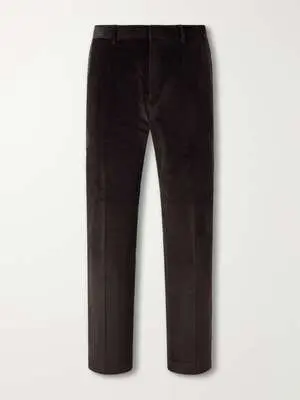 Paul Smith Straight-leg Cotton-stretch Corduroy Suit Trousers - Brown