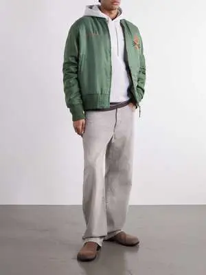 KARDO Max Embroidered Silk-twill Bomber Jacket