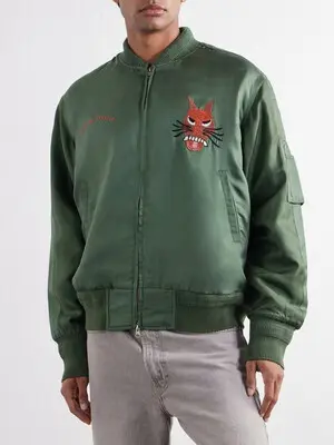 KARDO Max Embroidered Silk-twill Bomber Jacket