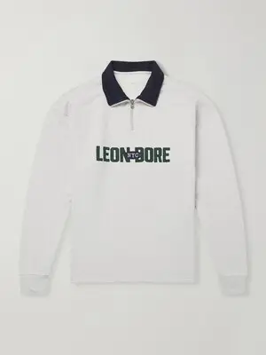 Aimé Leon Dore Logo-appliquéd Cotton Half-zip Sweatshirt - Gray