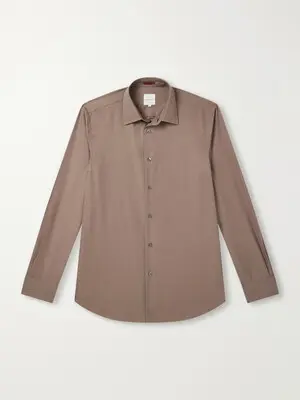 Paul Smith Cotton-poplin Shirt - Brown