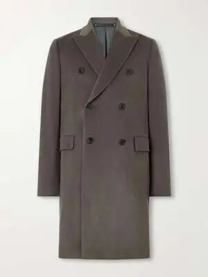 Paul Smith Double-breasted Wool And Cashmere-blend Coat - Gray