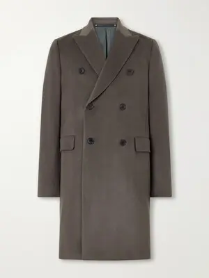 Paul Smith Double-breasted Wool And Cashmere-blend Coat - Gray