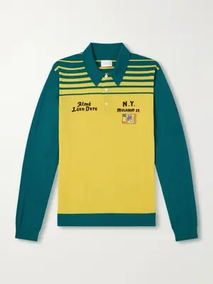 Aimé Leon Dore Logo-embroidered Merino Wool Polo Shirt