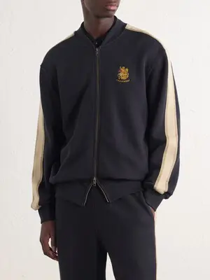 Aimé Leon Dore Saint George Logo-embroidered Striped Cotton Track Jacket