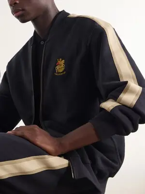 Aimé Leon Dore Saint George Logo-embroidered Striped Cotton Track Jacket
