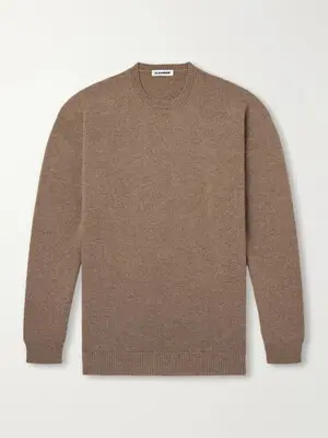 JIL SANDER Cashmere And Wool-blend Sweater - Brown