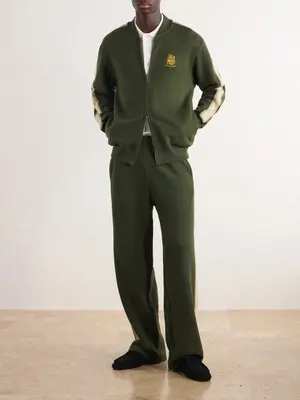 Aimé Leon Dore Saint George Logo-embroidered Striped Cotton Track Jacket