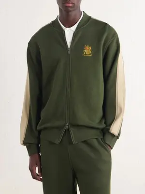 Aimé Leon Dore Saint George Logo-embroidered Striped Cotton Track Jacket