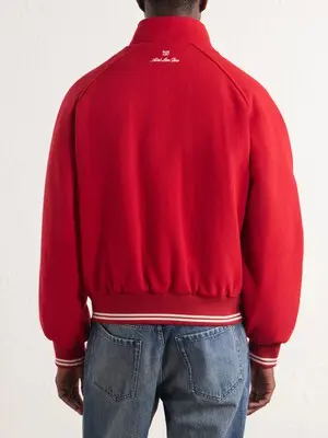Aimé Leon Dore Ny Highlanders Logo-embroidered Wool-blend Varsity Jacket