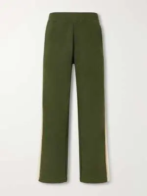 Aimé Leon Dore Straight-leg Striped Cotton Sweatpants - Green