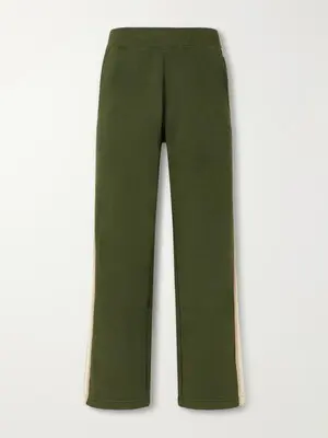 Aimé Leon Dore Straight-leg Striped Cotton Sweatpants - Green
