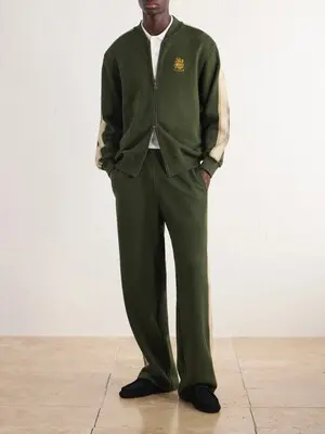 Aimé Leon Dore Straight-leg Striped Cotton Sweatpants