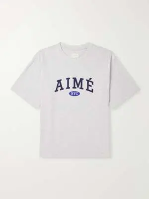 Aimé Leon Dore Logo-print Cotton-jersey T-shirt - Gray