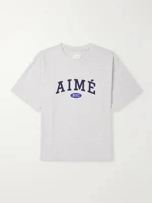 Aimé Leon Dore Logo-print Cotton-jersey T-shirt - Gray