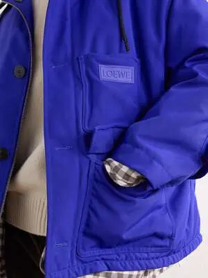 Loewe Leather-trimmed Cordura® Padded Jacket