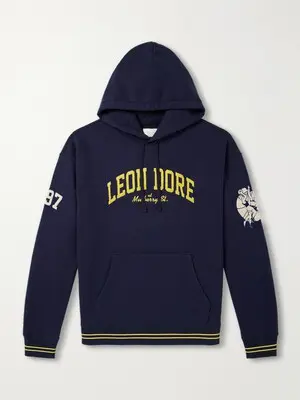 Aimé Leon Dore Logo-appliqué Cotton-jersey Hoodie - Blue