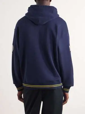 Aimé Leon Dore Logo-appliqué Cotton-jersey Hoodie - Navy